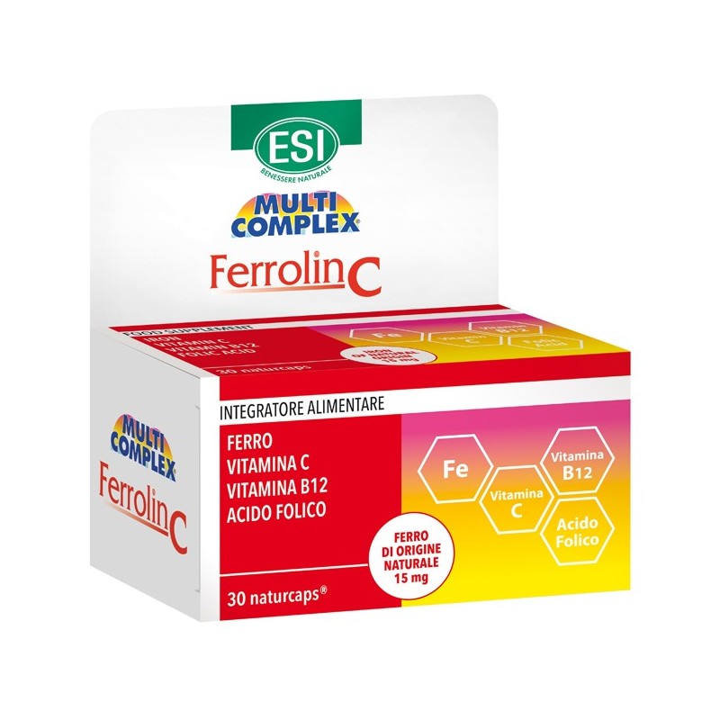 Esi Ferrolin C Integratore Ferro 30 Capsule
